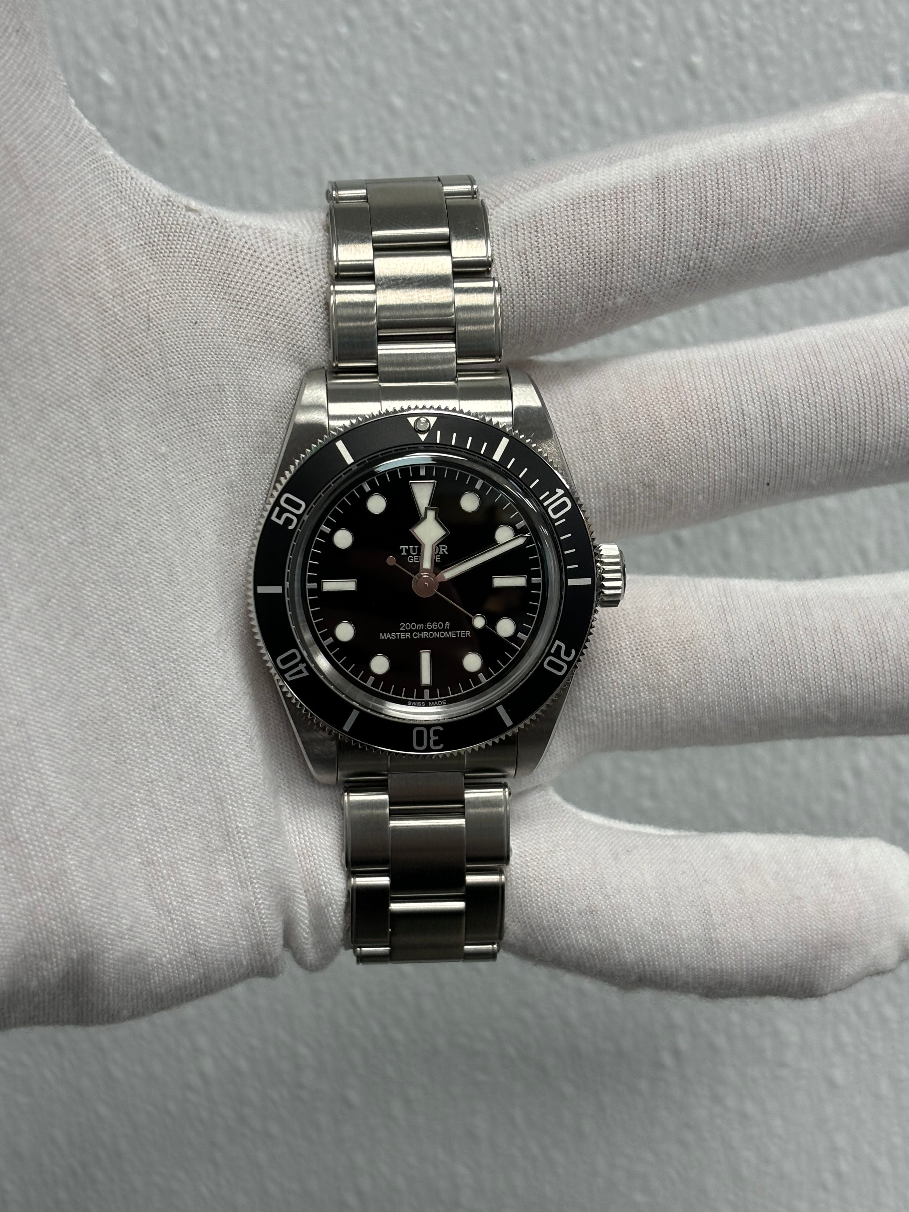 Tudor Black Bay Stainless Steel 41mm Black Dot Dial Watch Reference# 7 ...