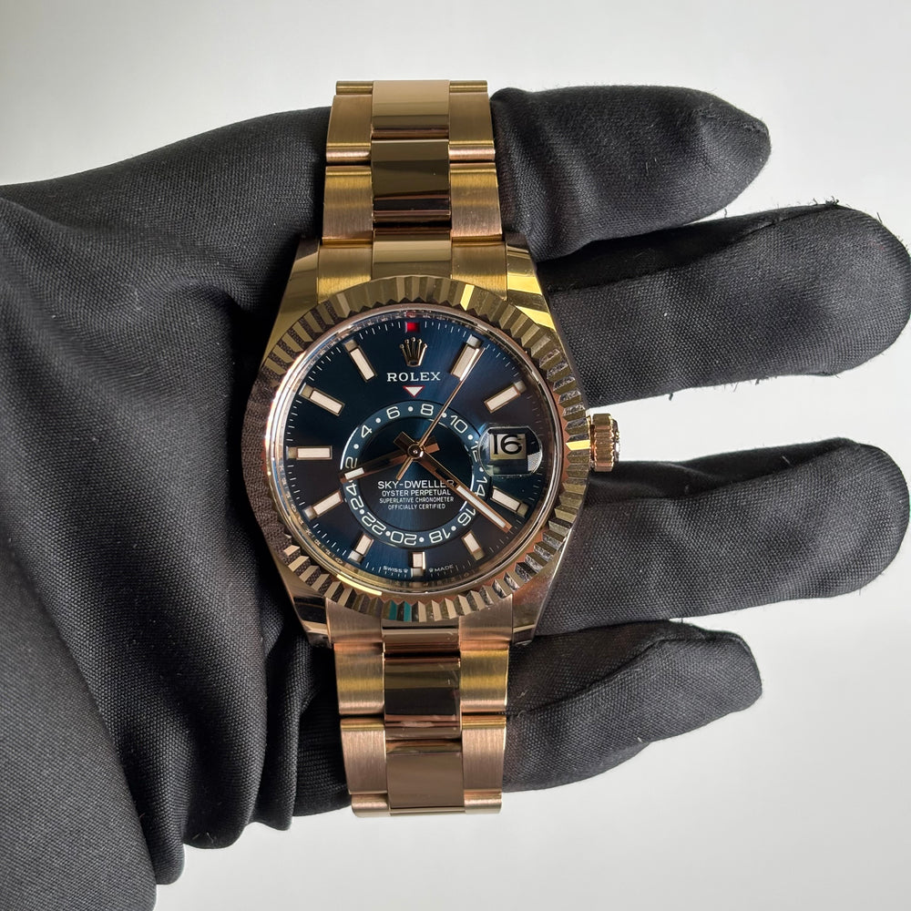 Rolex Sky-Dweller 42mm Blue Dial Watch Ref# 336935 – Happy Jewelers