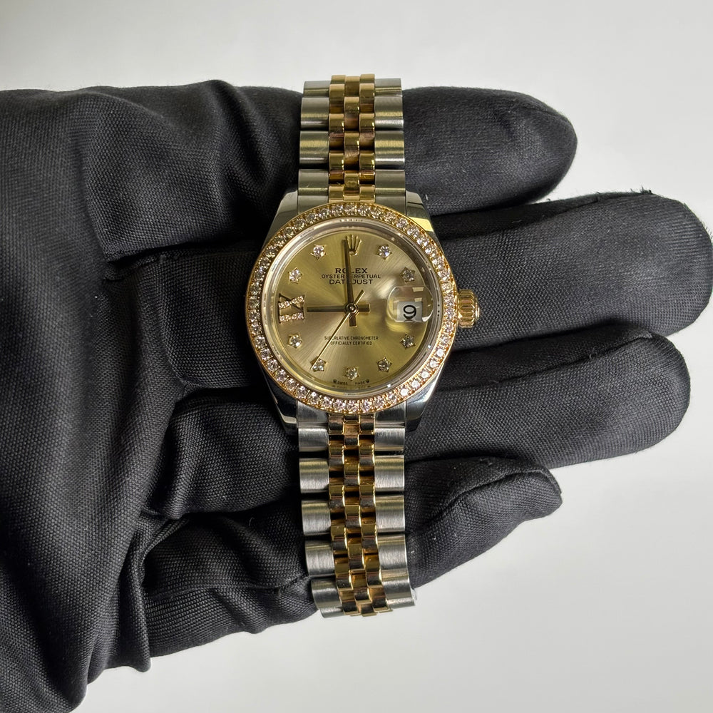 Rolex Datejust 28mm Champagne Dial Watch Ref# 279383RBR – Happy Jewelers