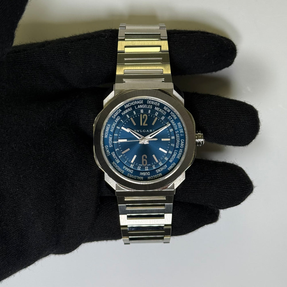 Bvlgari Octo 41mm Blue Dial Watch Ref# 103481 – Happy Jewelers