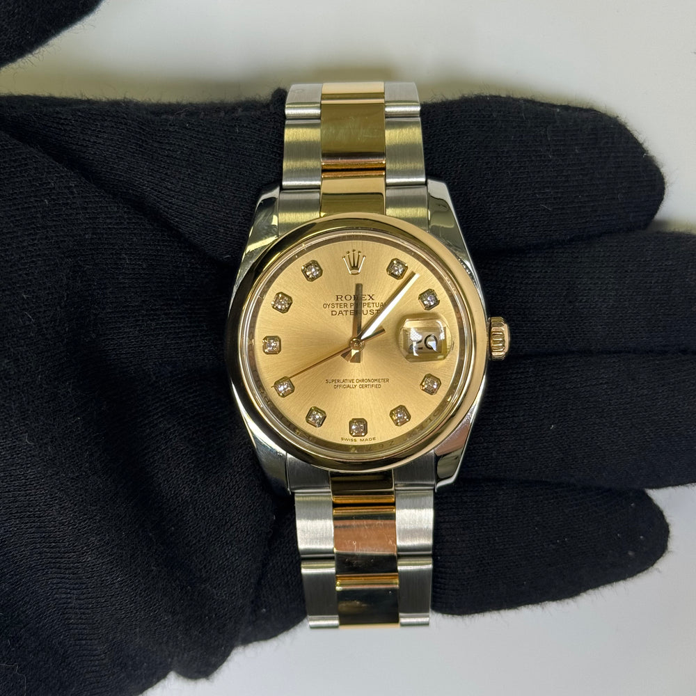 Rolex Datejust 36mm Champagne Dial Watch Ref# 116203 – Happy Jewelers