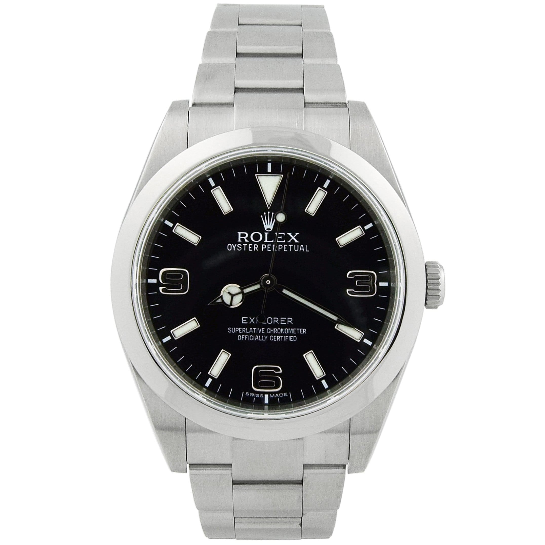 Rolex Explorer 39mm Black Dial Watch Ref# 214270 – Happy Jewelers