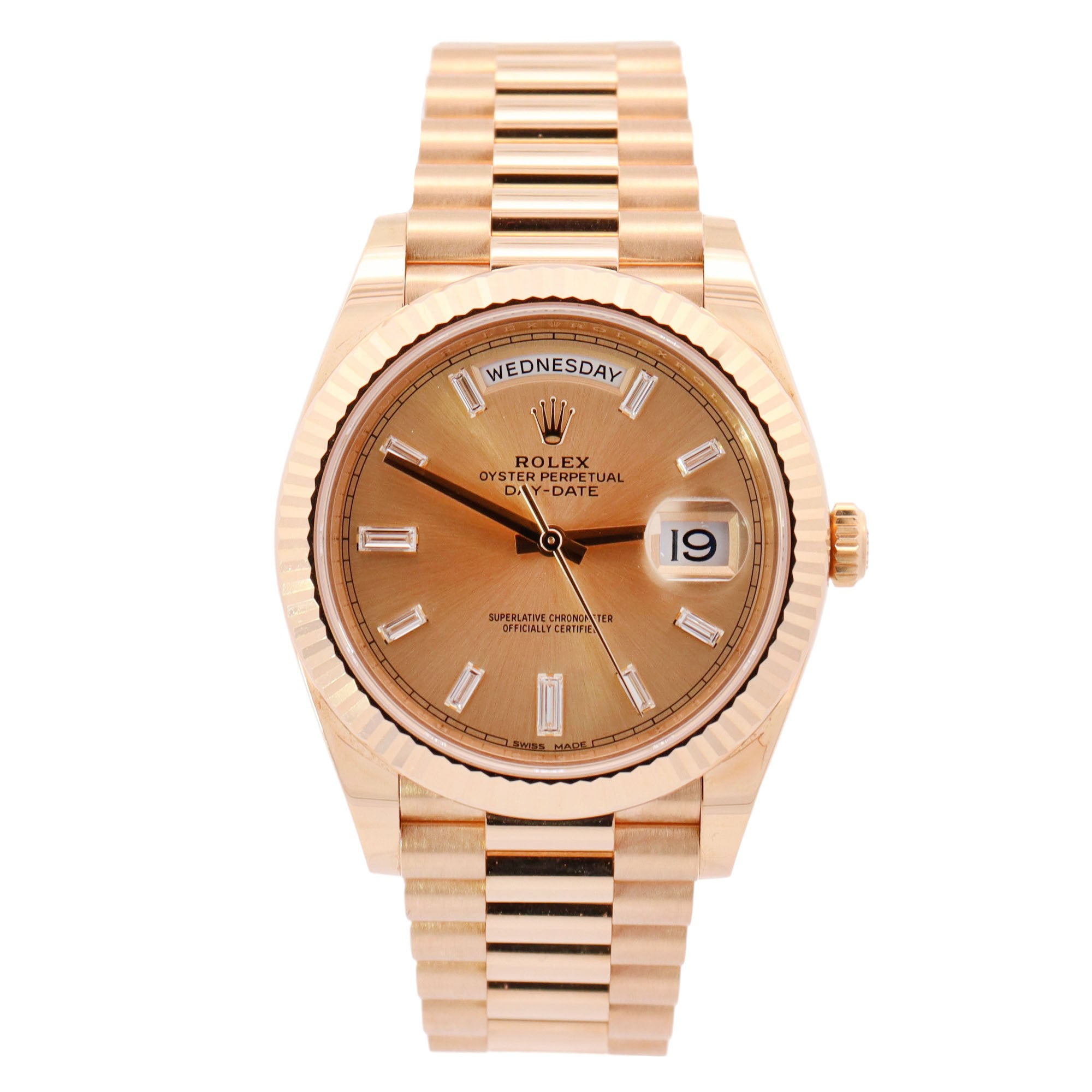 Rolex Day-Date 40mm Champagne Dial Watch Ref# 228238 – Happy Jewelers