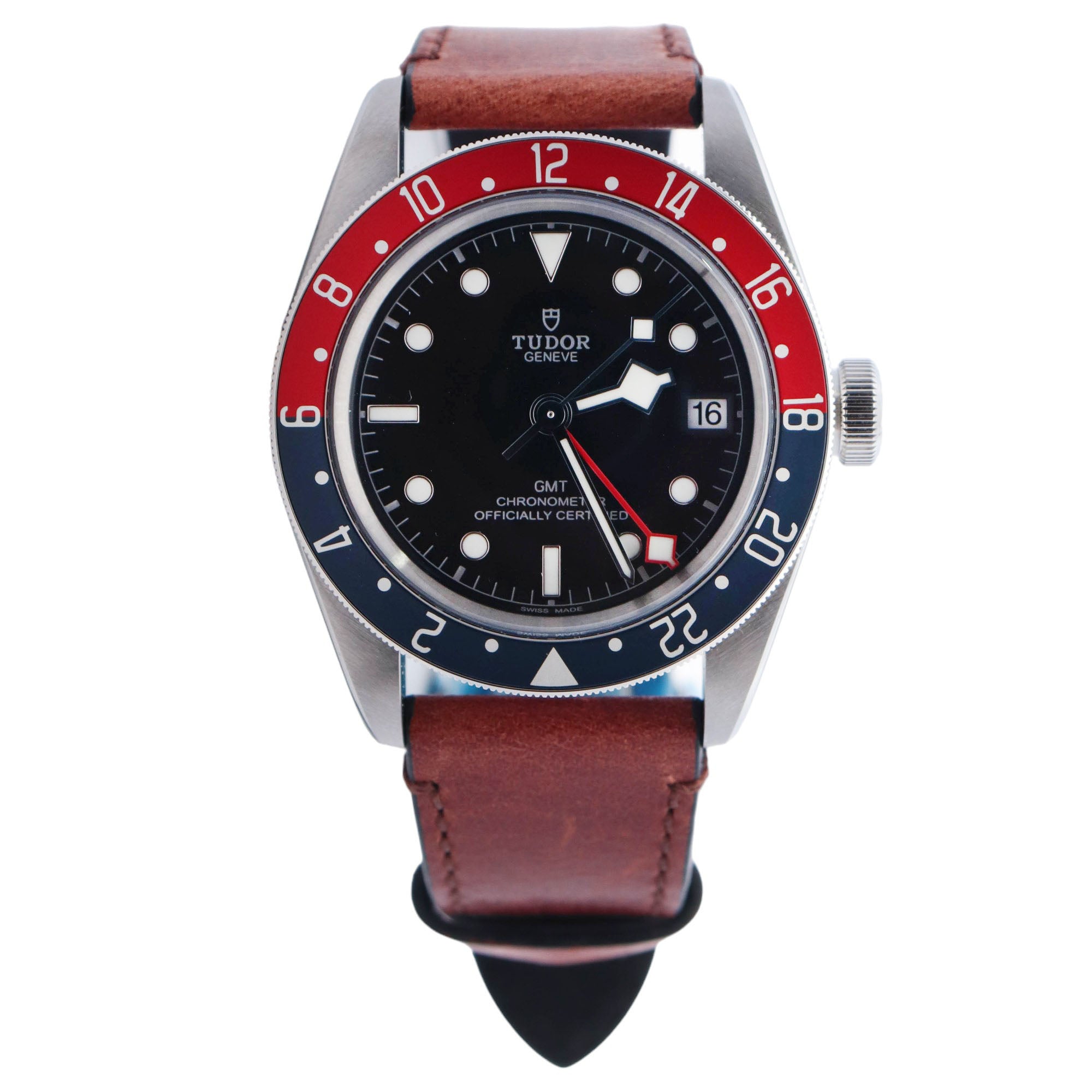 Tudor Black Bay GMT Stainless Steel 41mm Black Dot Dial Watch Referenc ...
