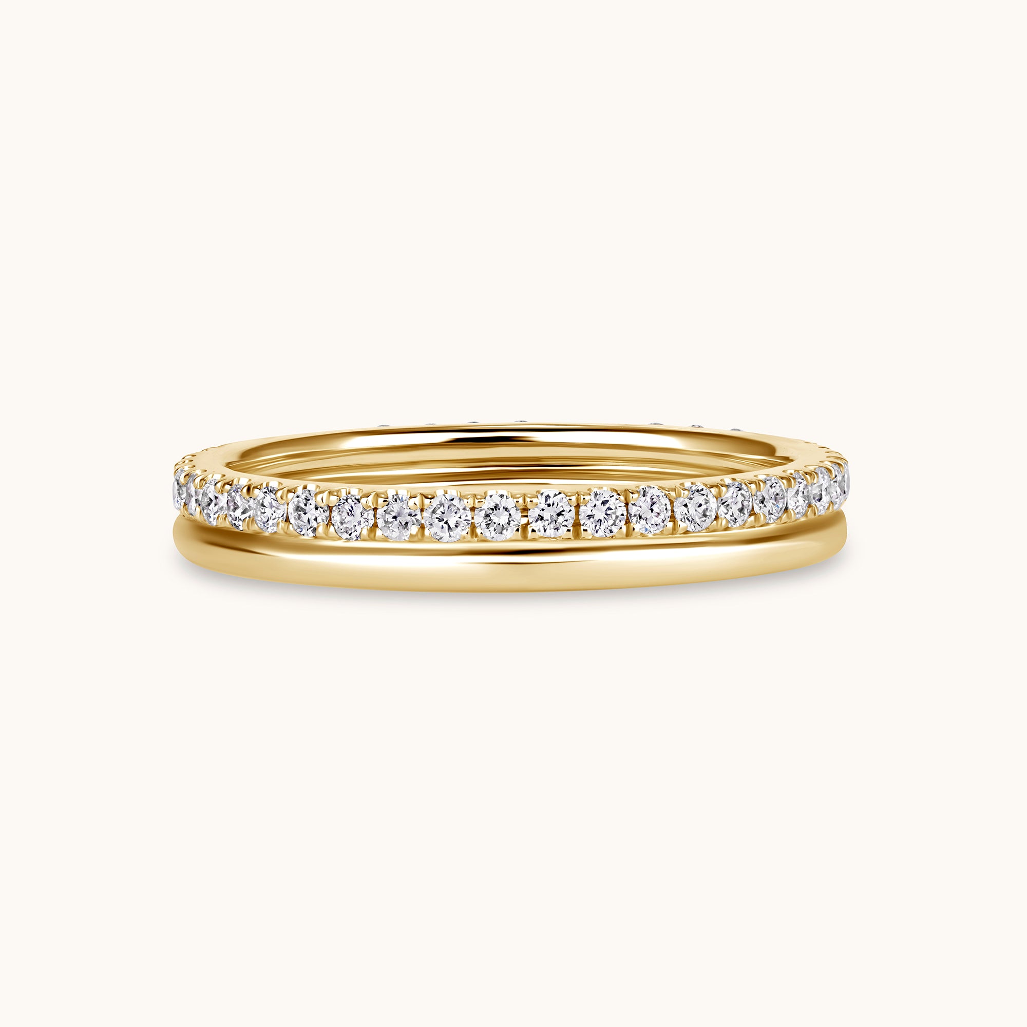 Diamond and Gold Double Eternity Band – Happy Jewelers