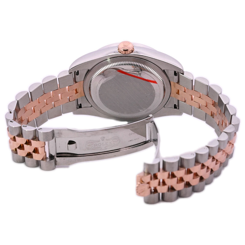Rolex Datejust Two Tone Rose Gold & Steel 36mm Centric Circle Silver R ...