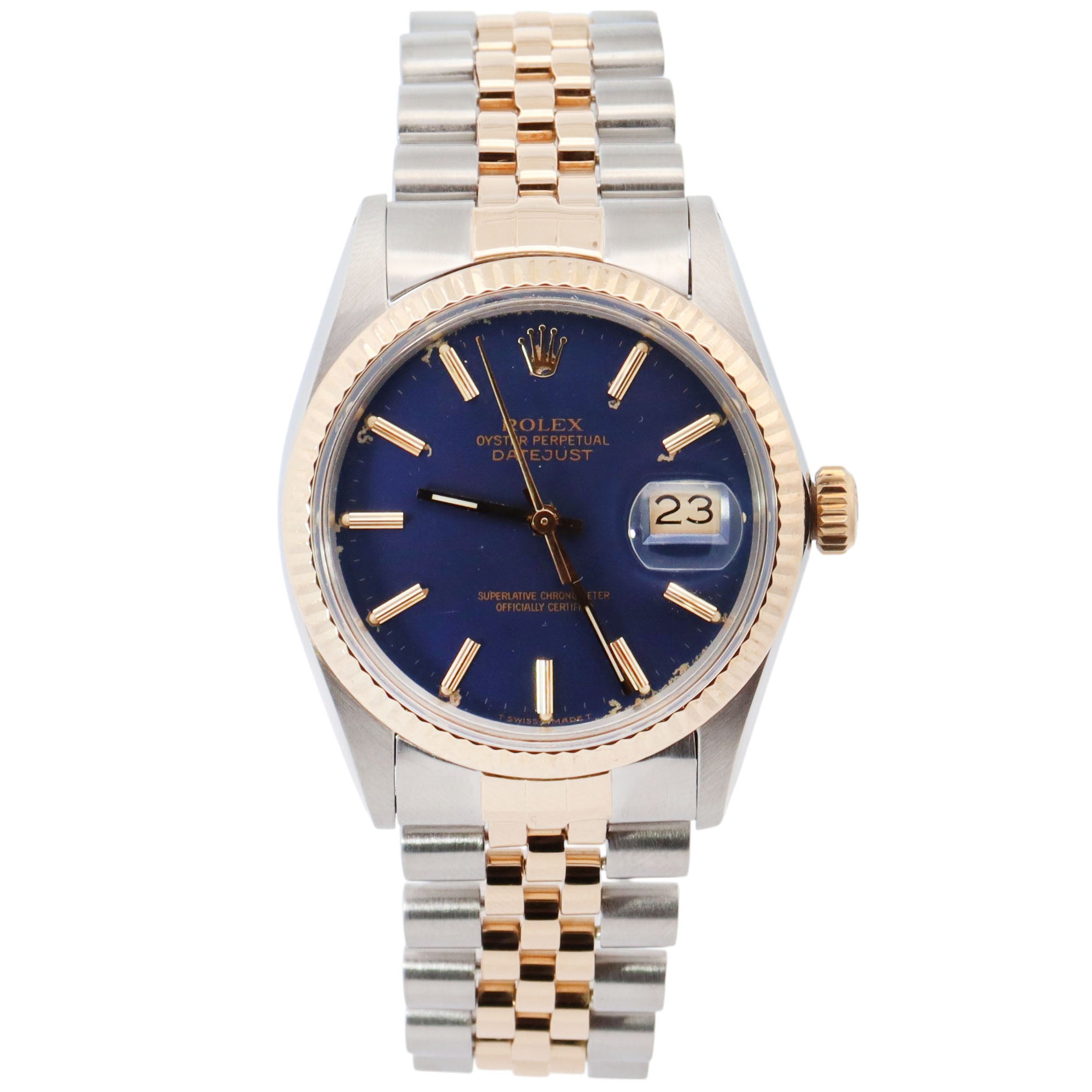Rolex Datejust 36mm Blue Dial Watch Ref# 16013 – Happy Jewelers