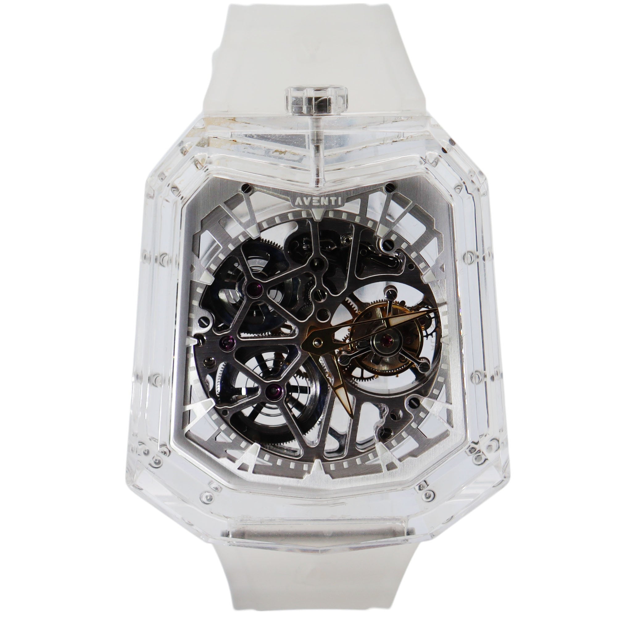 Aventi Pure Sapphire 48mm Skeleton Dial Watch Ref# A11-01 – Happy Jewelers
