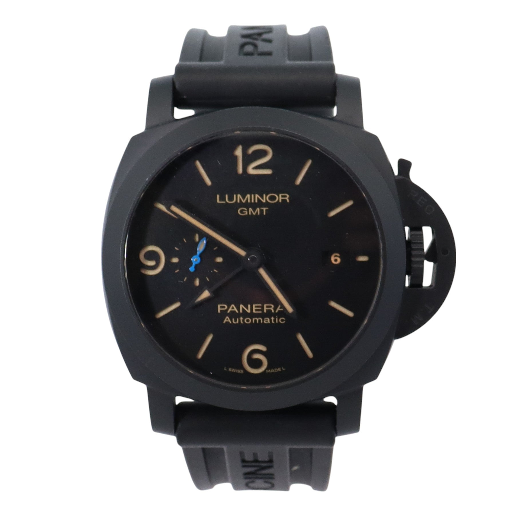 Panerai Luminor GMT 44mm Black Dial Watch Ref# PAM01441 – Happy Jewelers