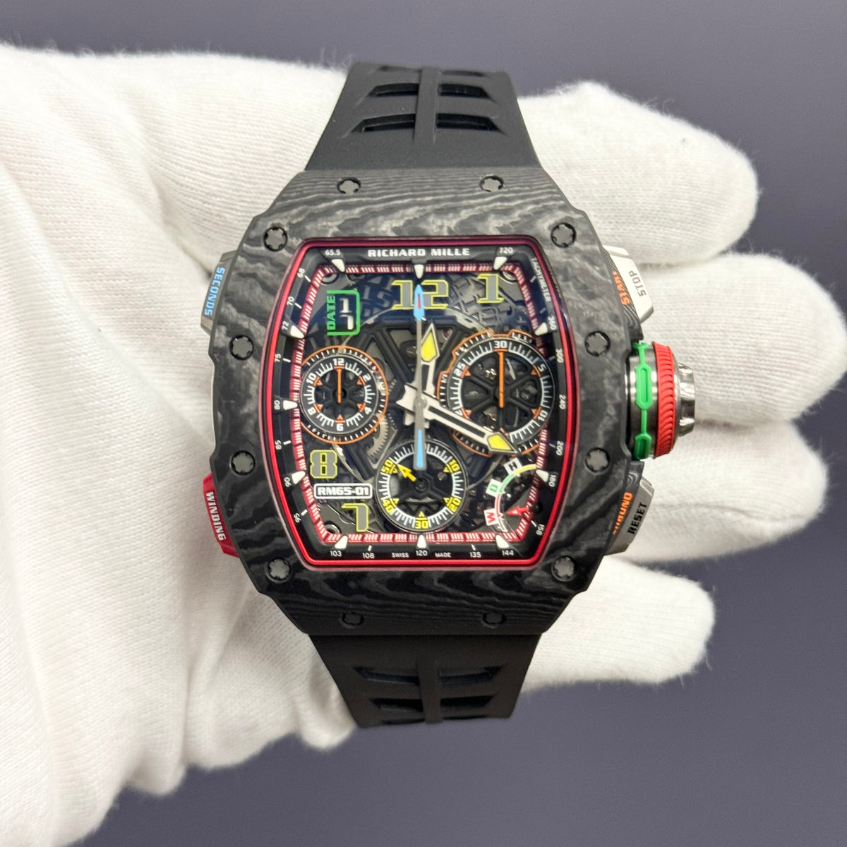 Richard Mille RM65-01 44.50mm Skeleton Dial Watch Ref# RM 65-01 CA ...