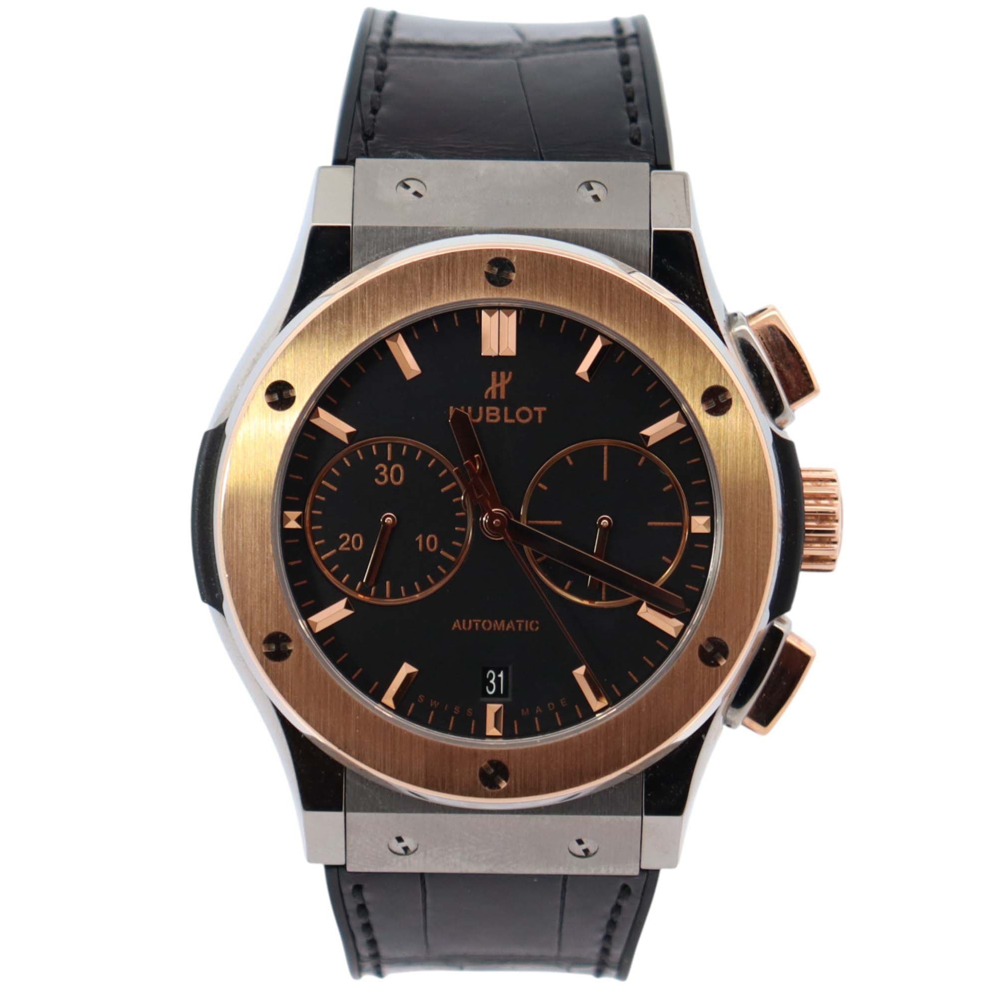 Hublot Classic Fusion 45mm Black Dial Watch Ref# 521.NO.1181.LR – Happy ...