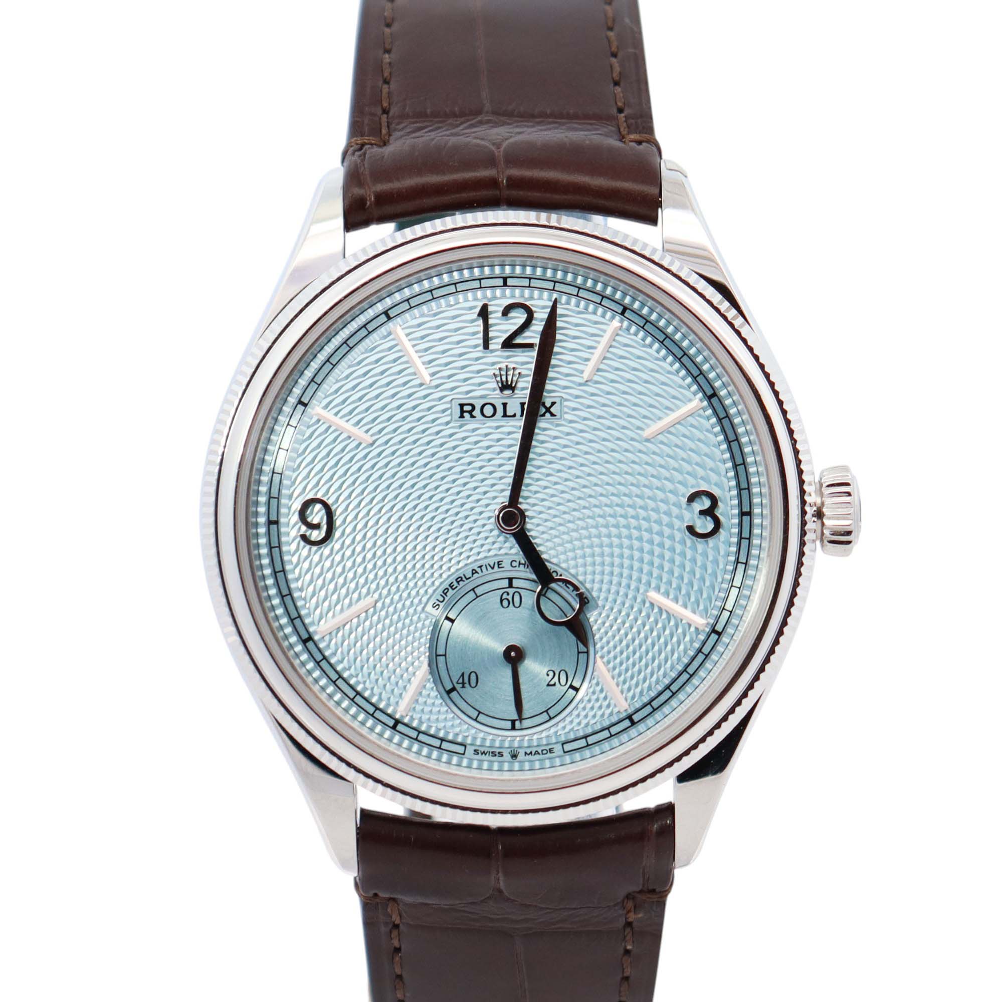 Rolex 1908 39mm Blue Dial Watch Ref# 52506 – Happy Jewelers