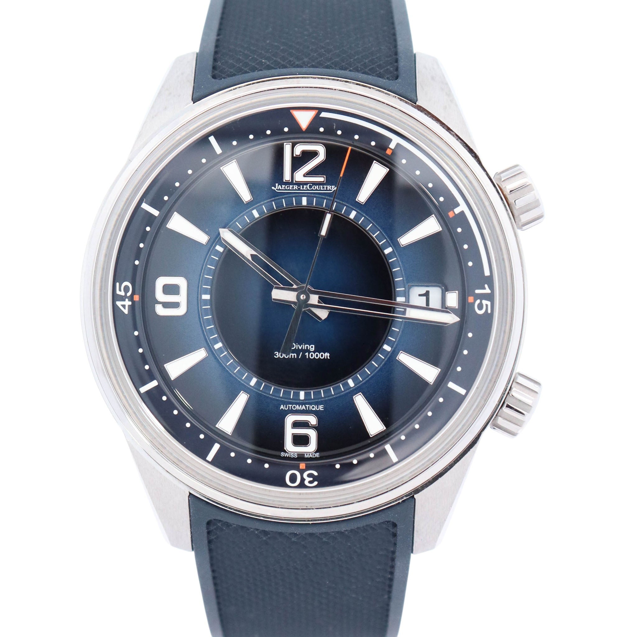 Jaeger-LeCoultre Mariner Date 42mm Blue Dial Watch Ref# Q9068180 ...