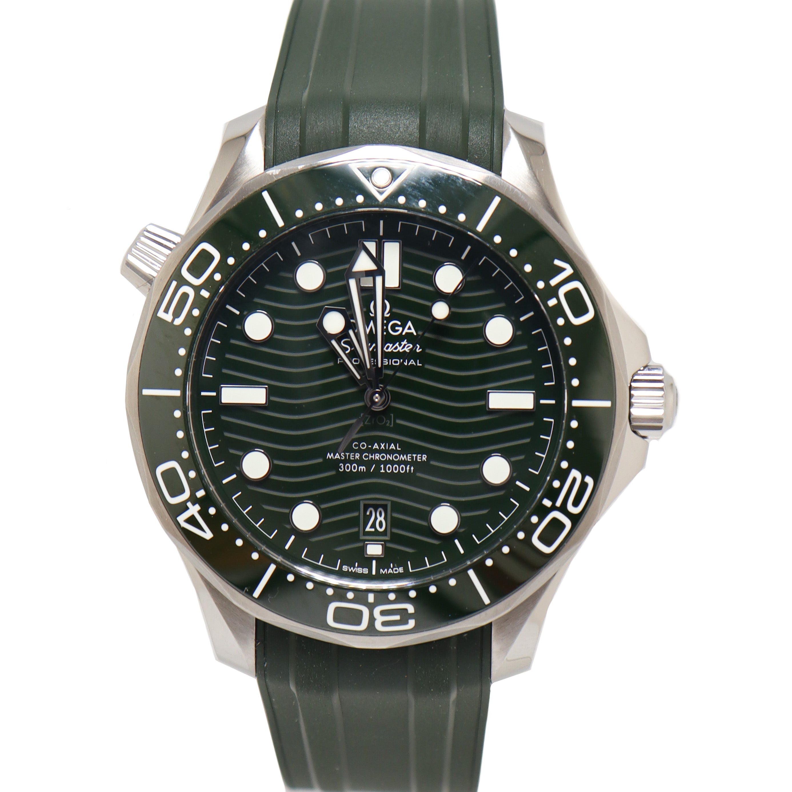 Omega Seamaster Professional Diver 300M Stainless Steel 42mm Green Dot ...