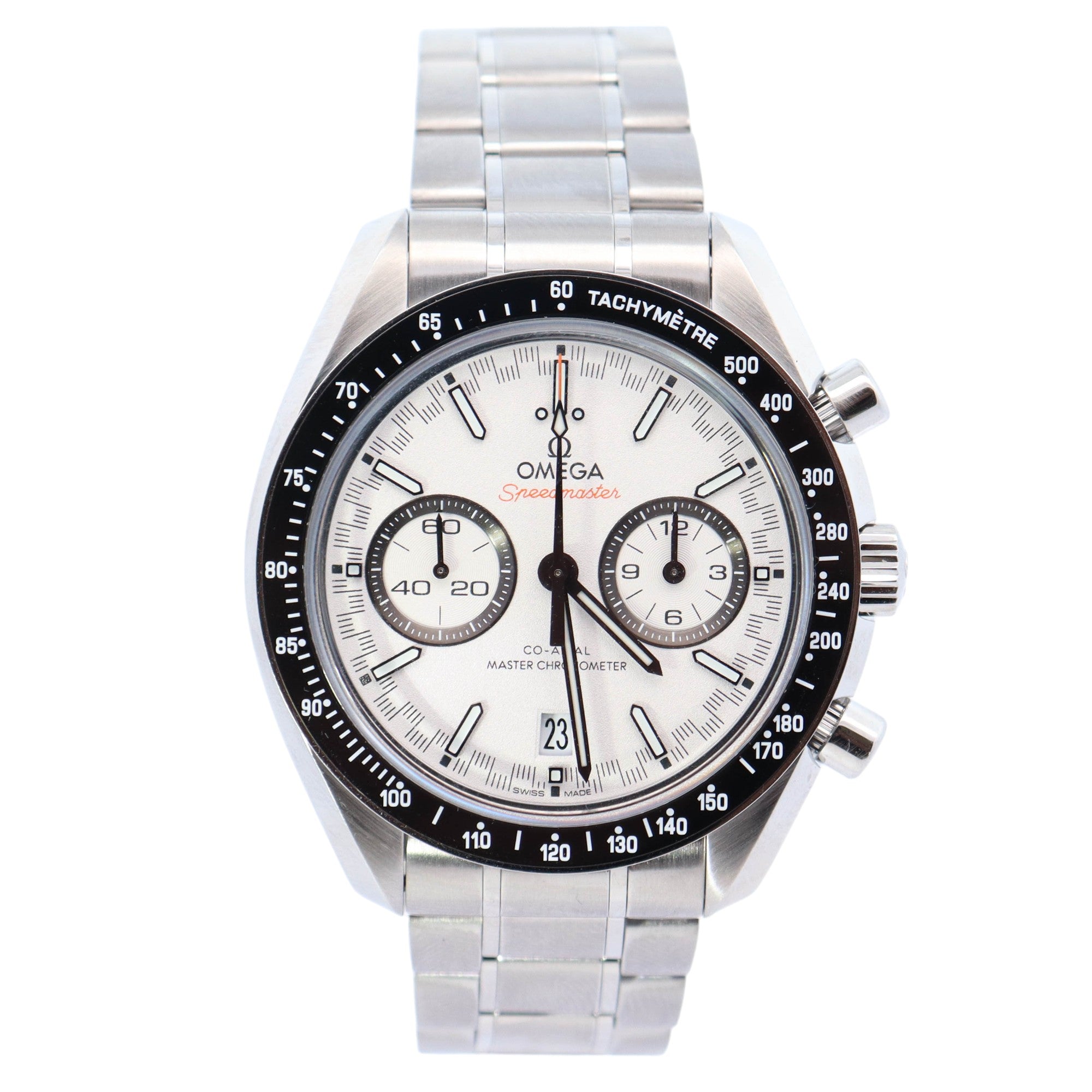Omega Speedmaster 44mm White Dial Ref# 329.30.44.51.04.001 – Happy Jewelers