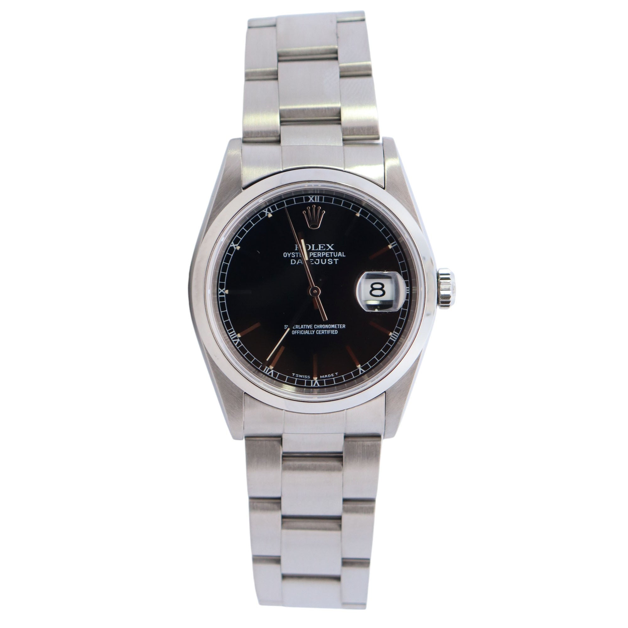 Rolex Datejust 36mm Black Dial Watch Ref# 16200 – Happy Jewelers