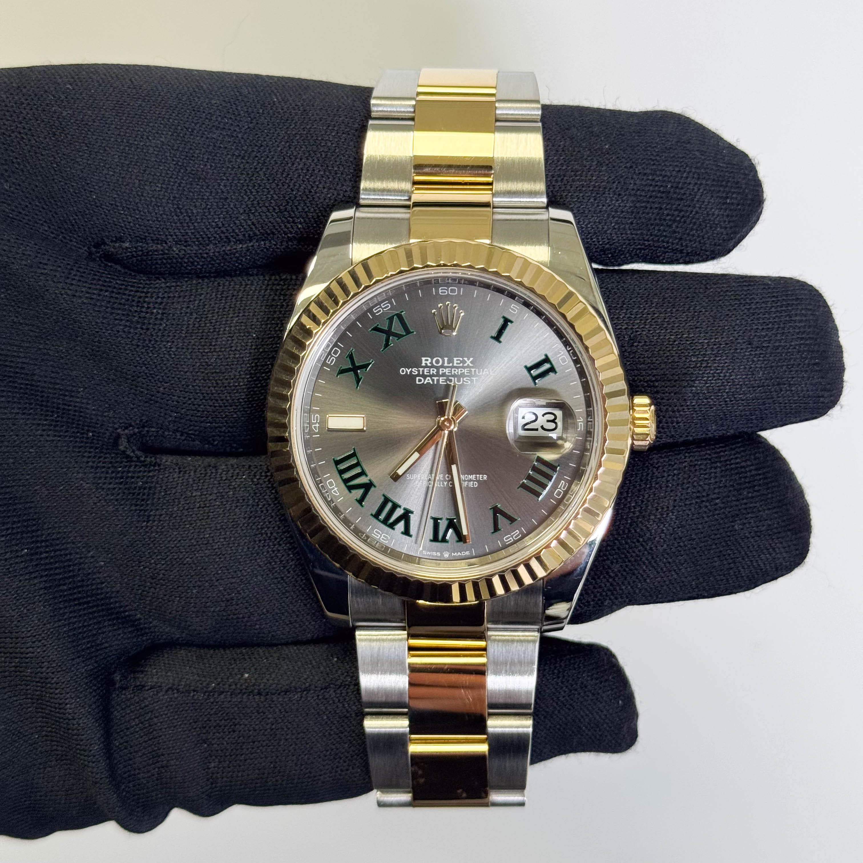 Rolex Datejust 41mm Wimbledon Dial Watch Ref# 126333 – Happy Jewelers