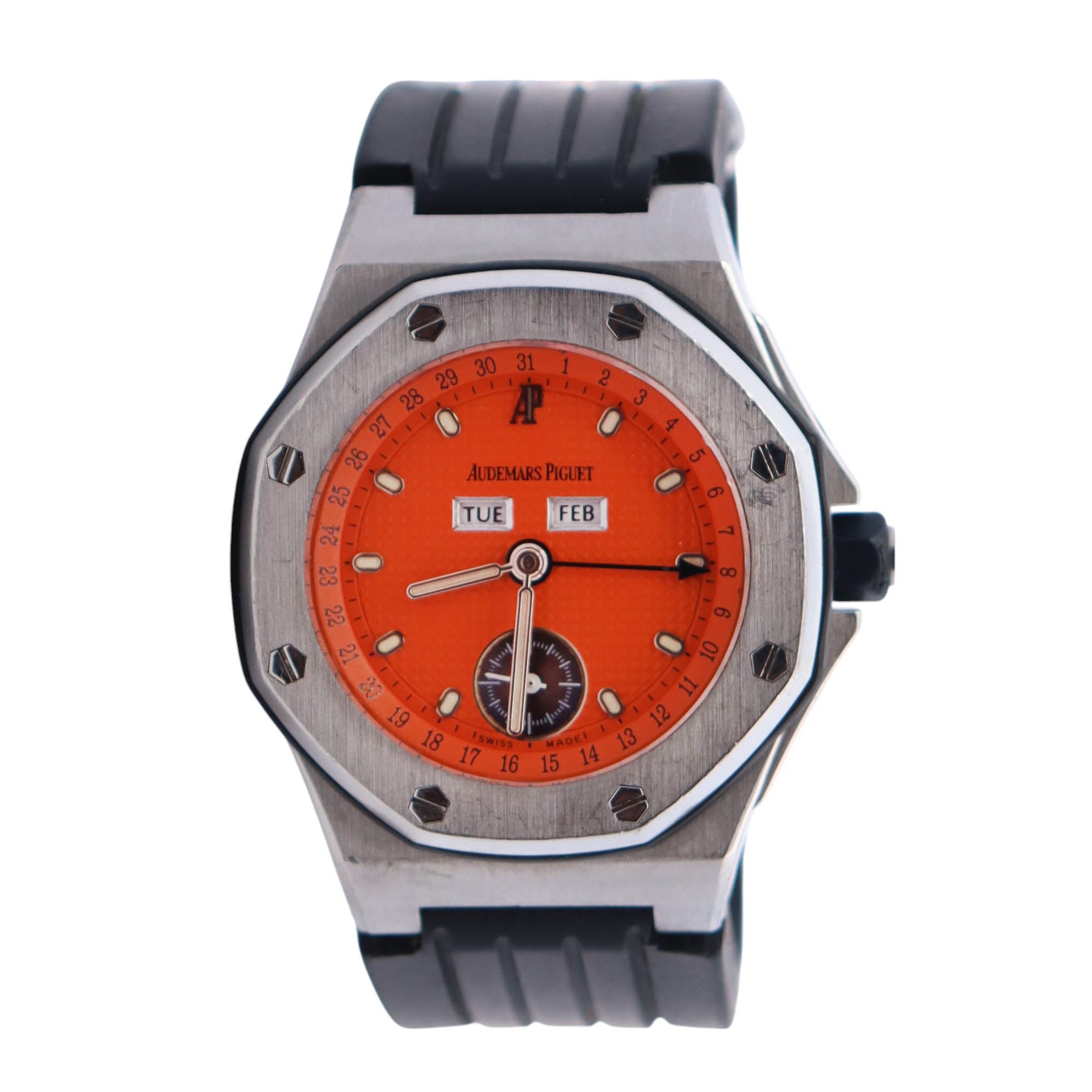 Audemars Piguet Royal Oak Offshore 38mm Orange Dial Watch Ref# 25808ST ...