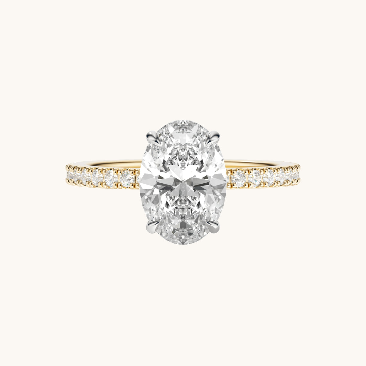 Oval Lab Diamond Engagement Ring with Signature Setting – Happy Jewelers