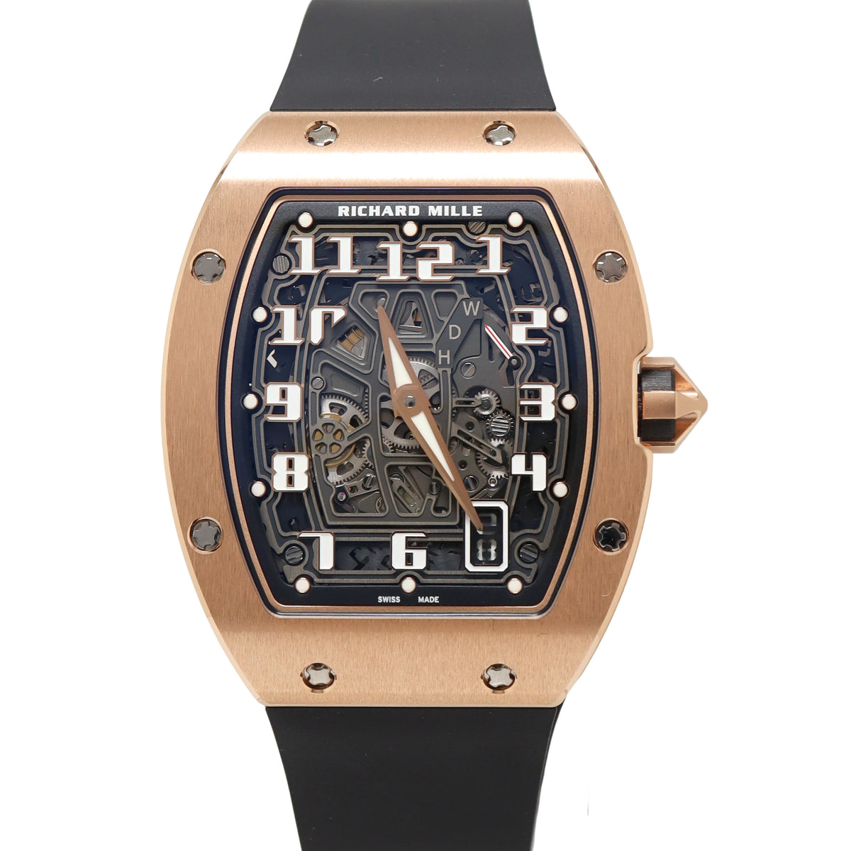 Richard Mille Men's Extra Flat Rose Gold 38mm Skeleton Dial Watch Refe ...