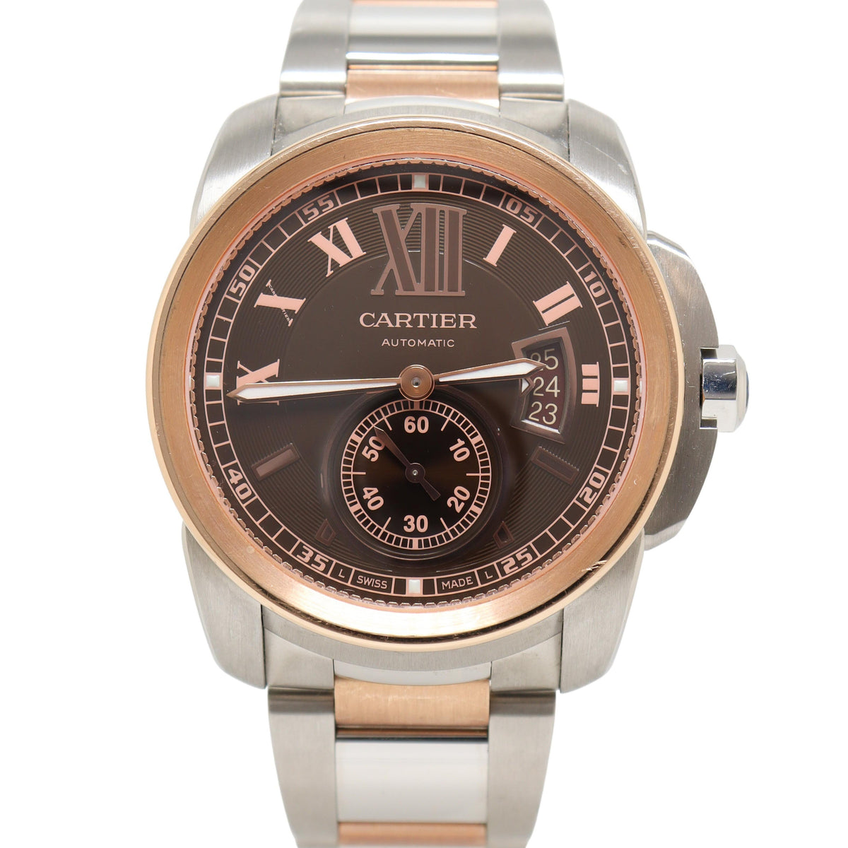 Cartier Calibre De Cartier 42mm Chocolate Brown Roman & Stick Dial Wat ...